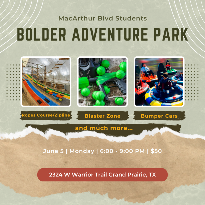 Student & Family Event: Bolder Adventure Park - MacArthur Blvd Baptist Church